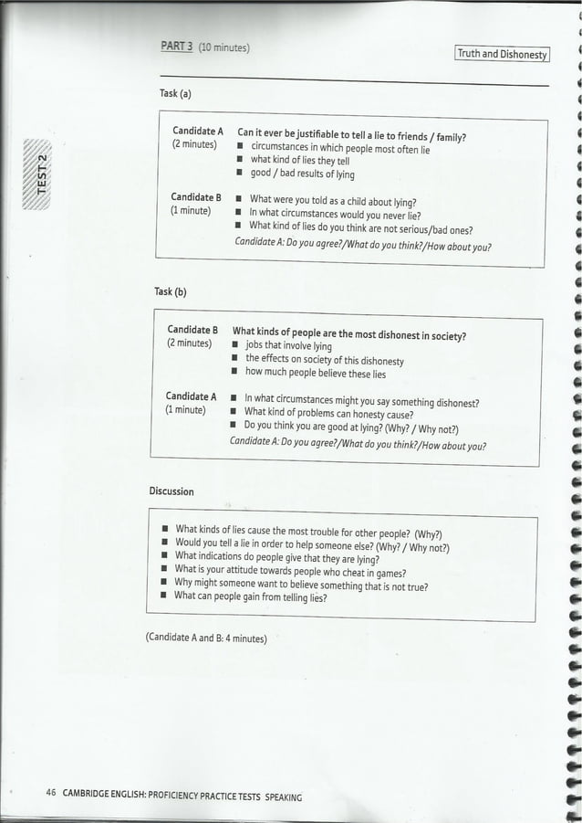 C2 proficiency test speaking practice | PDF | Standardized Testing ...