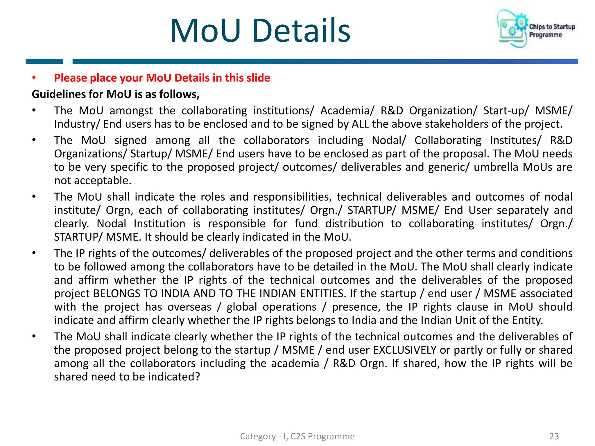 C2S-Cat_I-Proposal-template_Institution_Startup-MSME_Details.pptx | Technology Industry | Industries