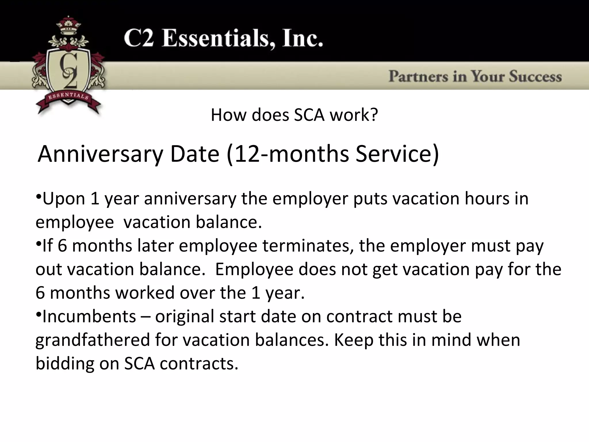 McNamara-O'Hara Service Contract Act Compliance Overview | PPT