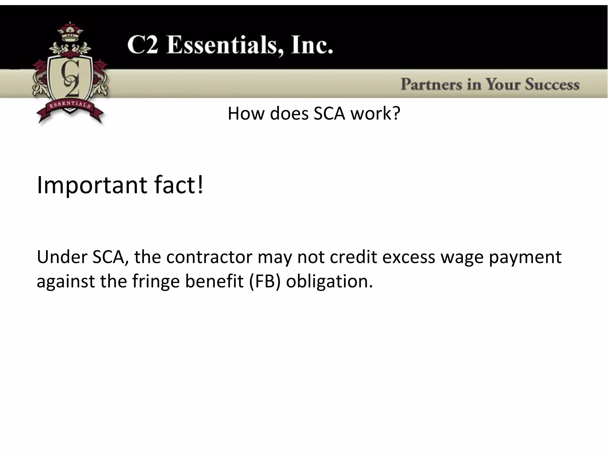 McNamara-O'Hara Service Contract Act Compliance Overview | PPT