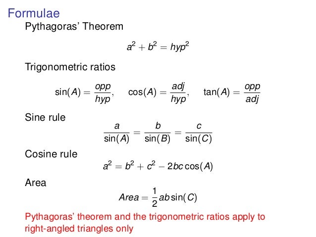 C2 st lecture 8 pythagoras and trigonometry handout