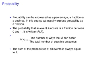 C2 st lecture 9 probability handout | PPT | Free Download