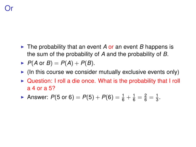 C2 st lecture 9 probability handout | PPT