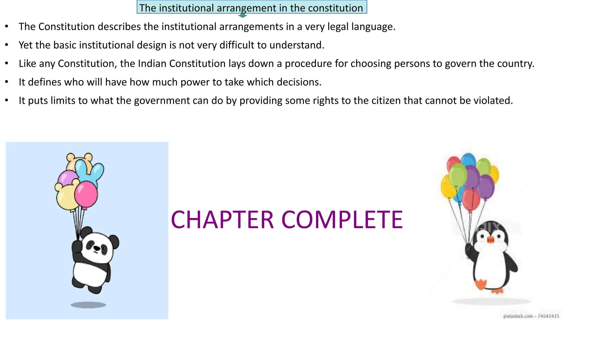 Constitutional Design chapter notes full | PDF