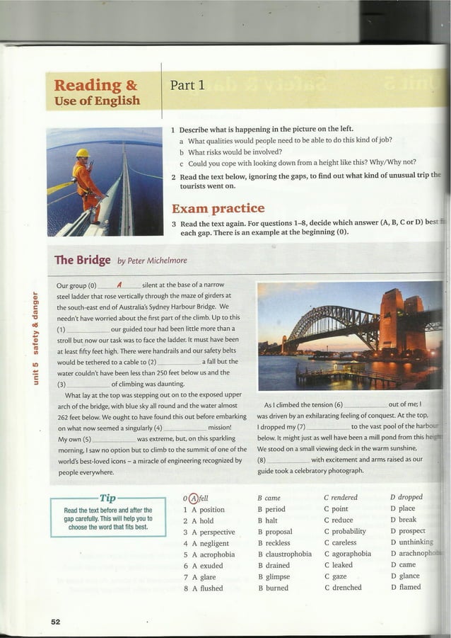 C2 test practice homework reading mult.ch. and mult.ch. cloze- | PDF