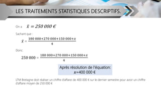 Traitements statistiques de description | PDF