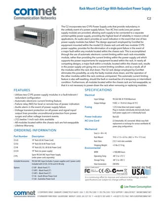 ComNet C2US Data Sheet | PDF