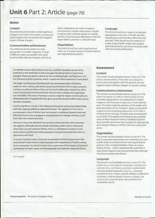 C2 writing samples for proficiency assessment | PDF