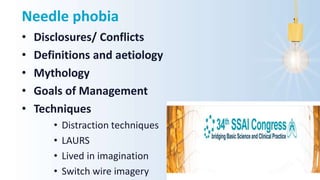 Needle phobia in paediatric anaesthesia | PPTX