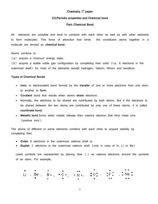 C3.chemical bond | PDF