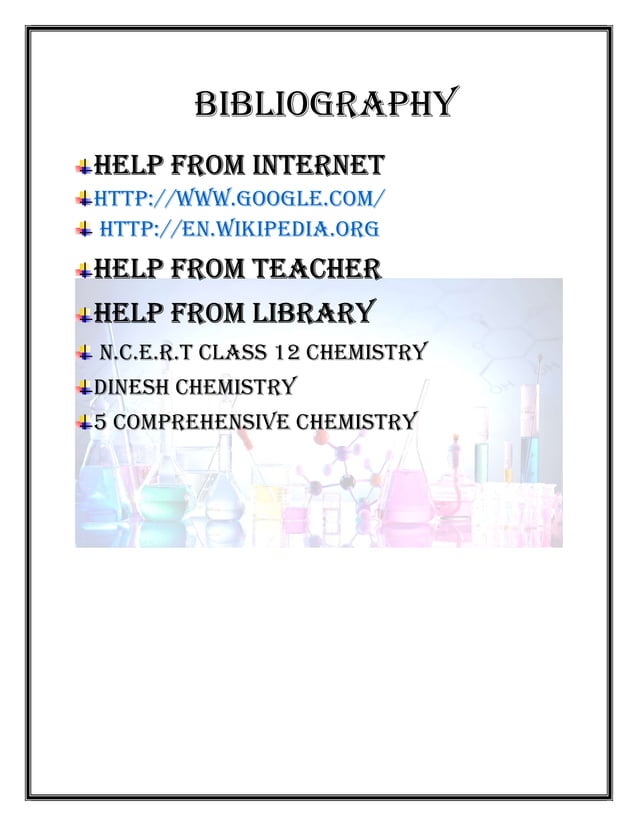 Chemistry investigatory project | PDF | Chemistry | Science