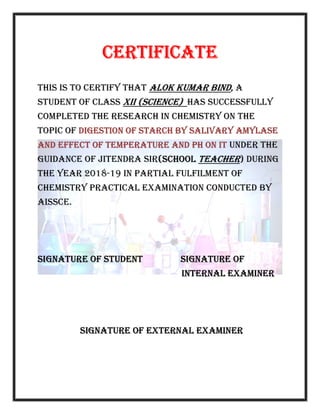 Chemistry investigatory project | PDF