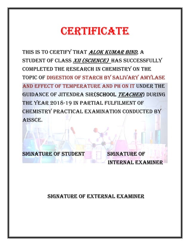 Chemistry investigatory project | PDF | Chemistry | Science