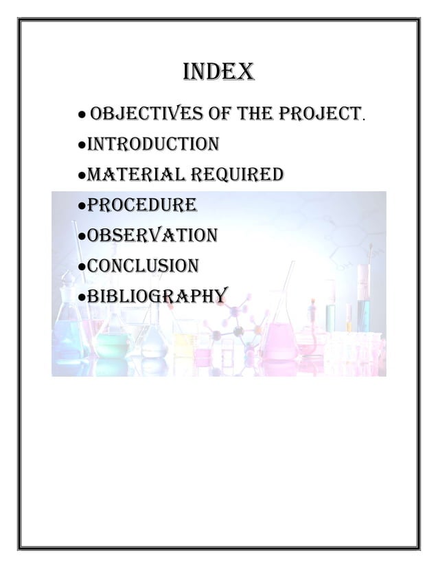 Chemistry investigatory project | PDF | Chemistry | Science