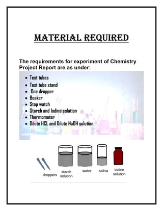 Chemistry investigatory project | PDF