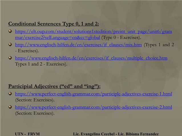 C3 - CONDITIONAL SENTENCES - PARTICIPIAL ADJECTIVES.pptx