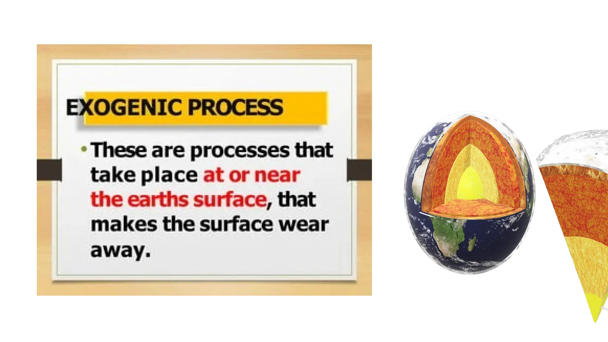 Exogenic Processes presents the various external forces which influence ...