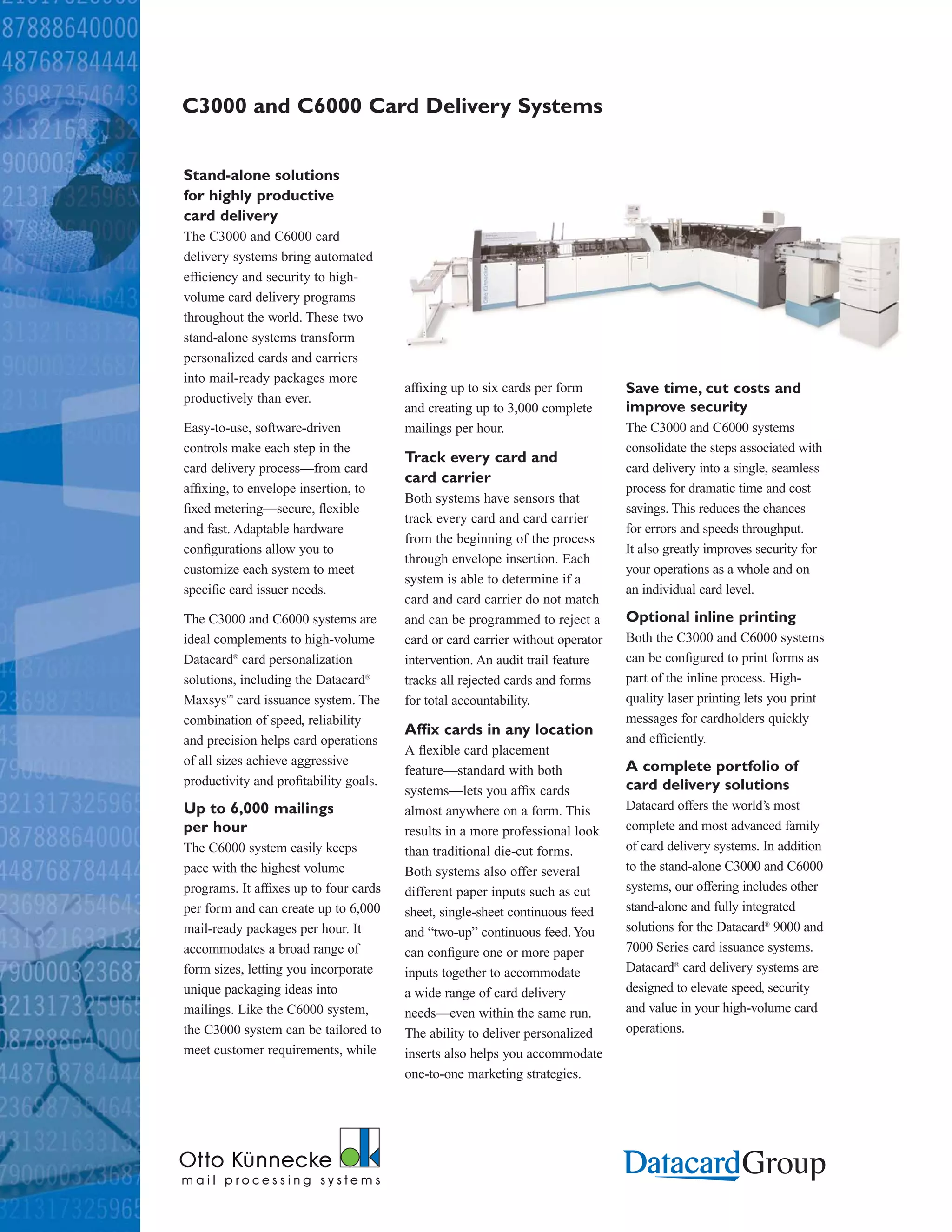 C3000 & c6000 card delivery system - He thong long ghep phong bi | PDF