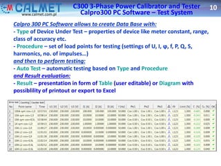 Calmet C300B power calibrator | PPTX