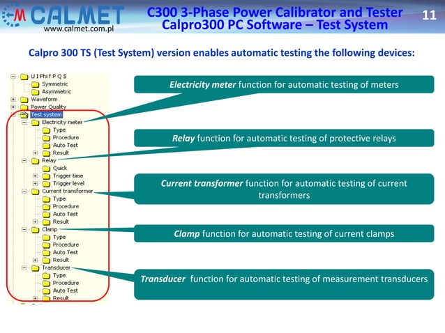 Calmet C300B power calibrator | PPTX