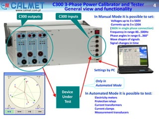 Calmet C300B power calibrator | PPTX