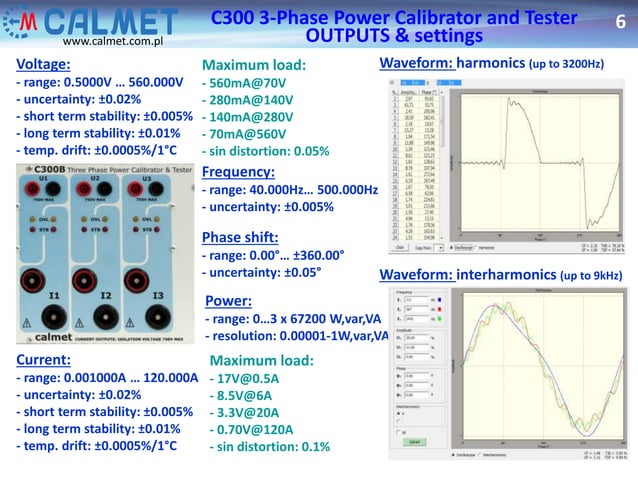 Calmet C300B power calibrator | PPTX
