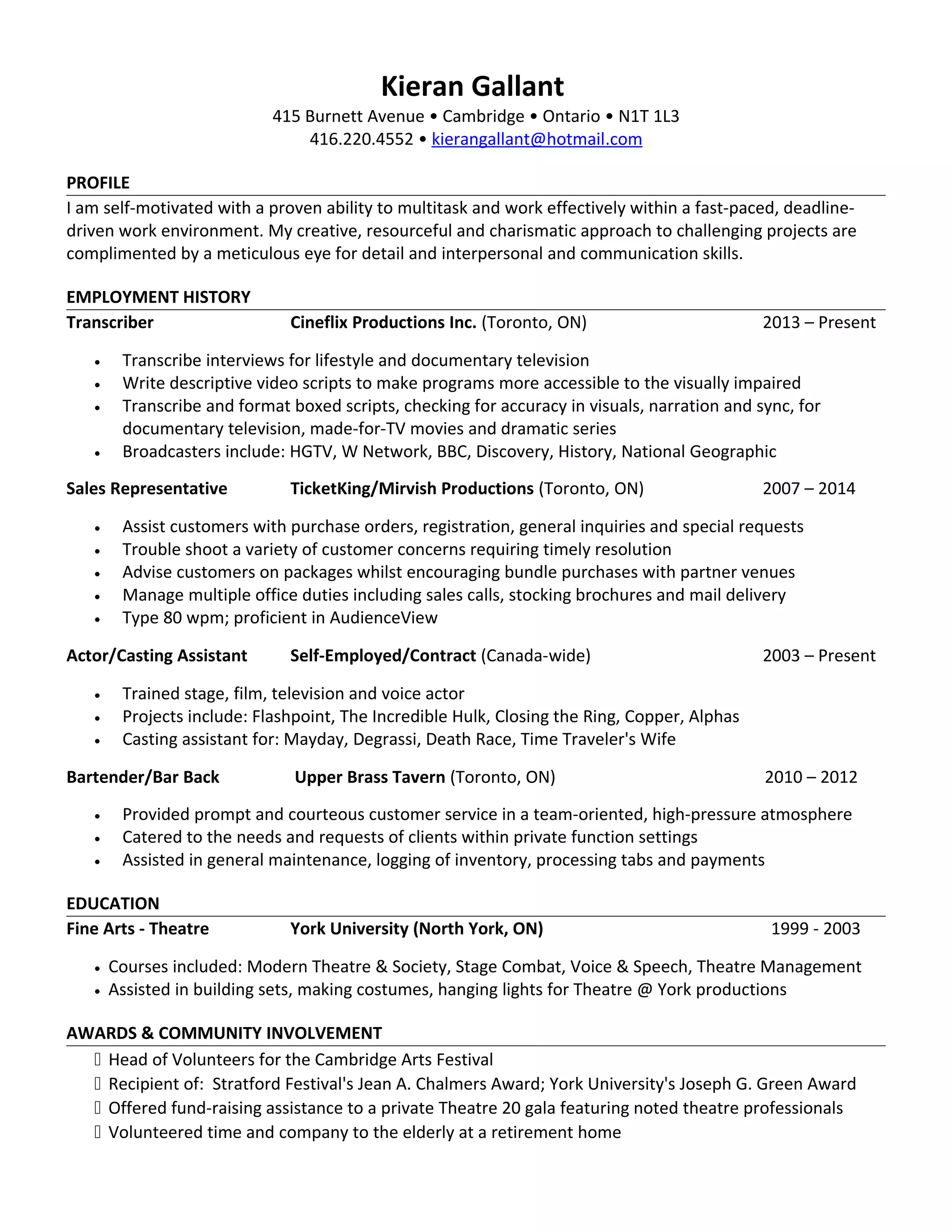 KG Resume | PDF