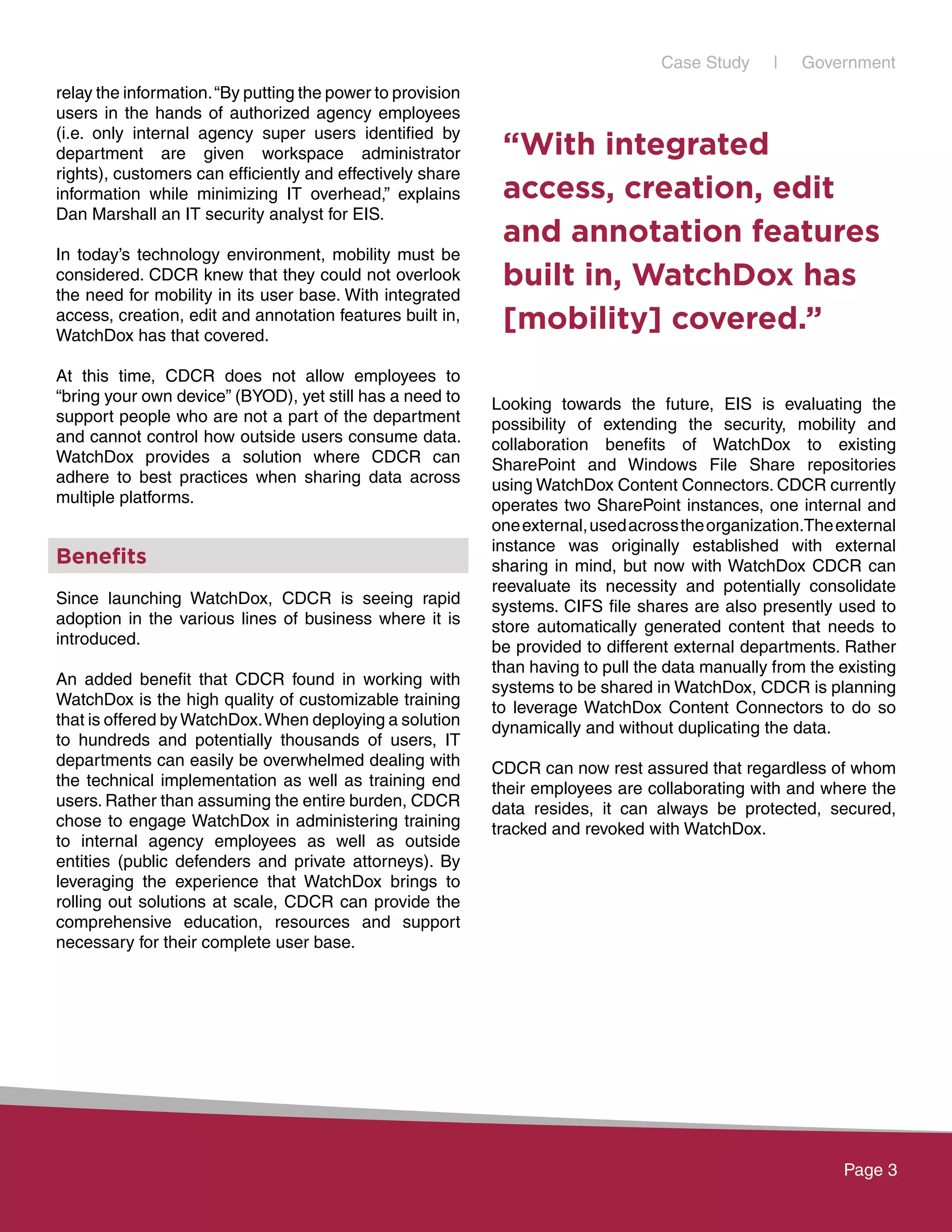 WatchDox CDCR CaseStudy Dec2014 | PDF