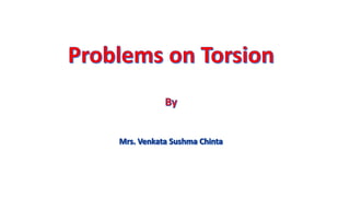 Problems on Torsion | PPTX