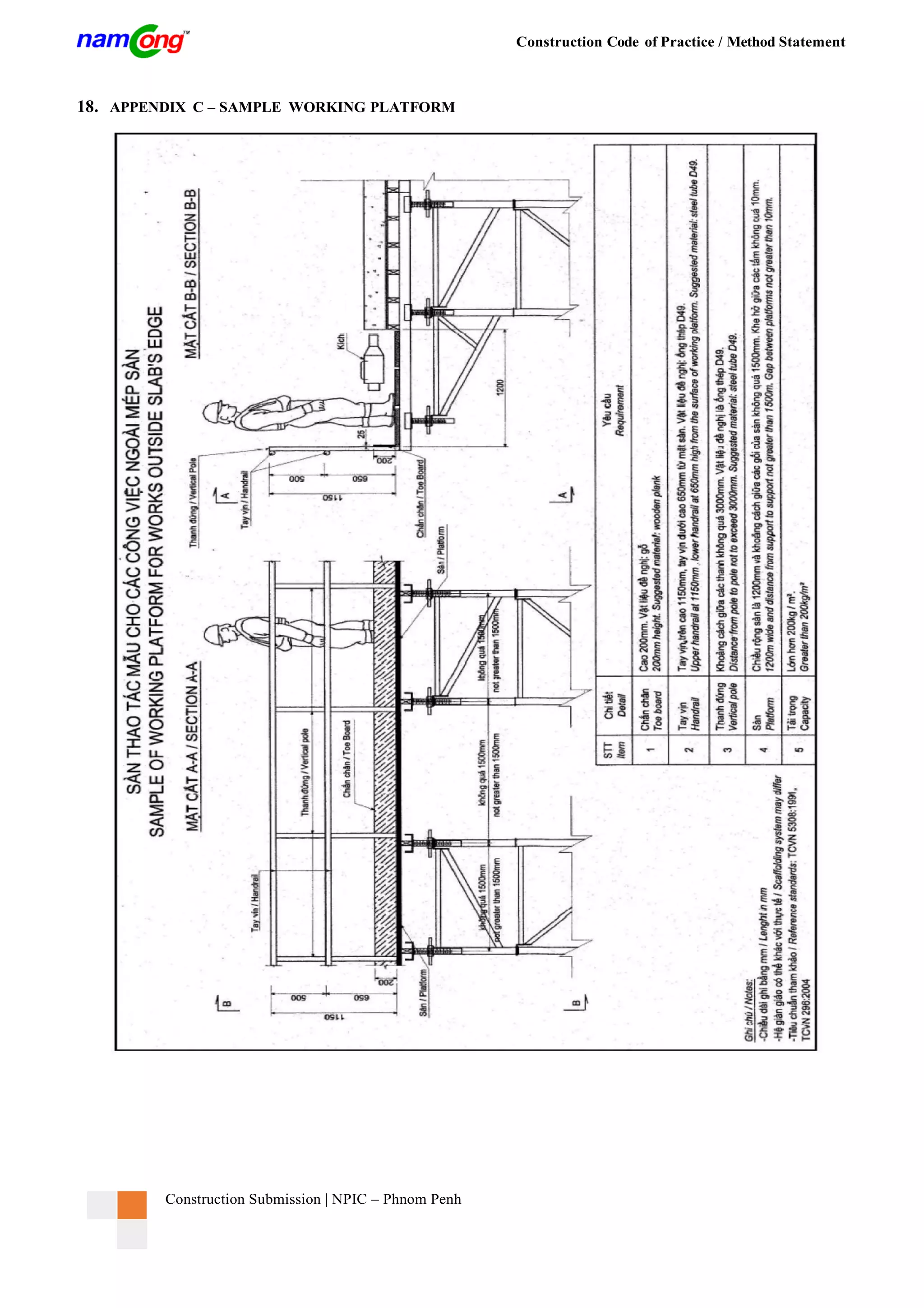 01 Construction Code of Practice - Method of Statement | PDF