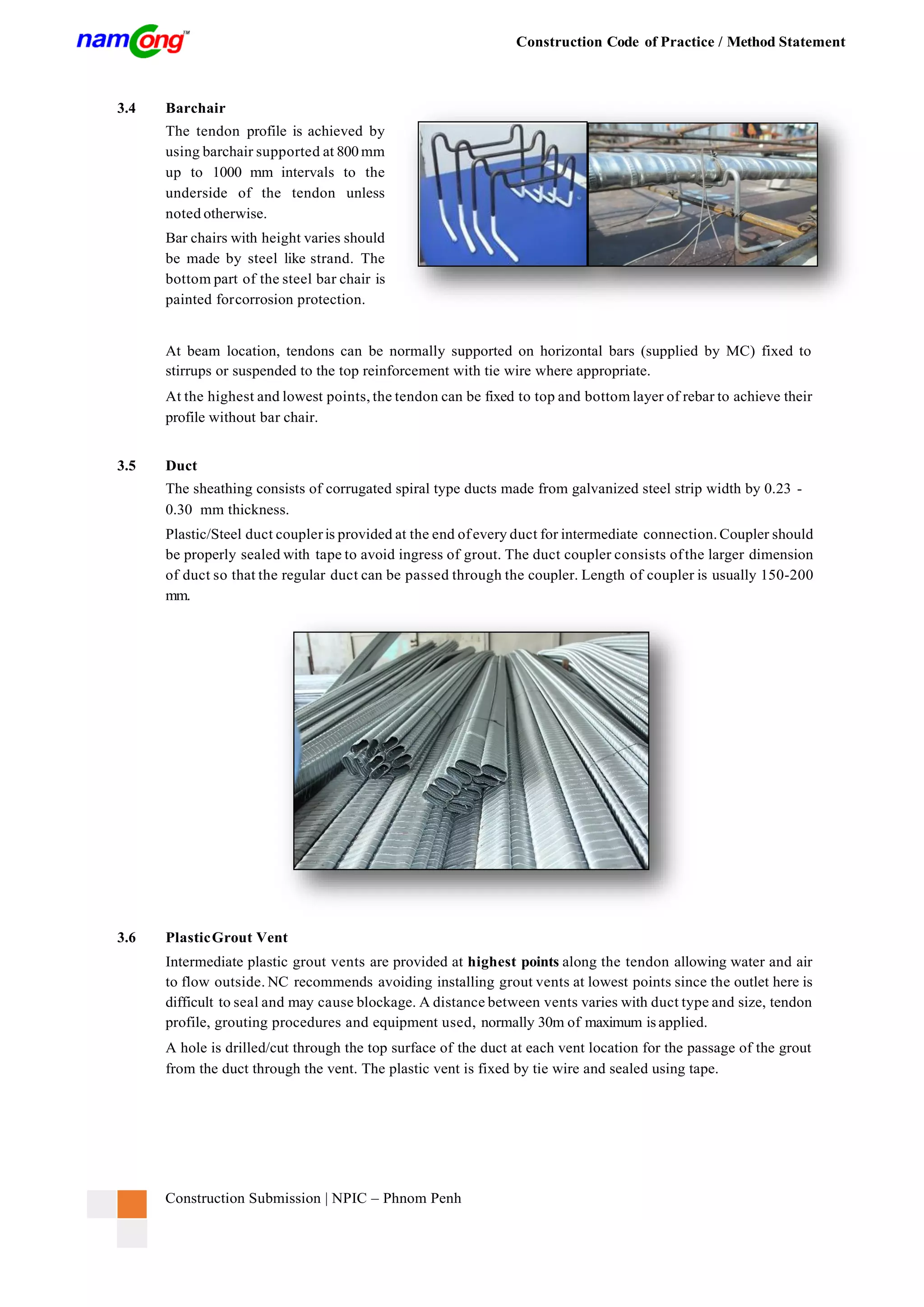 01 Construction Code of Practice - Method of Statement | PDF