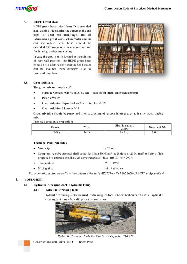 01 Construction Code of Practice - Method of Statement | PDF
