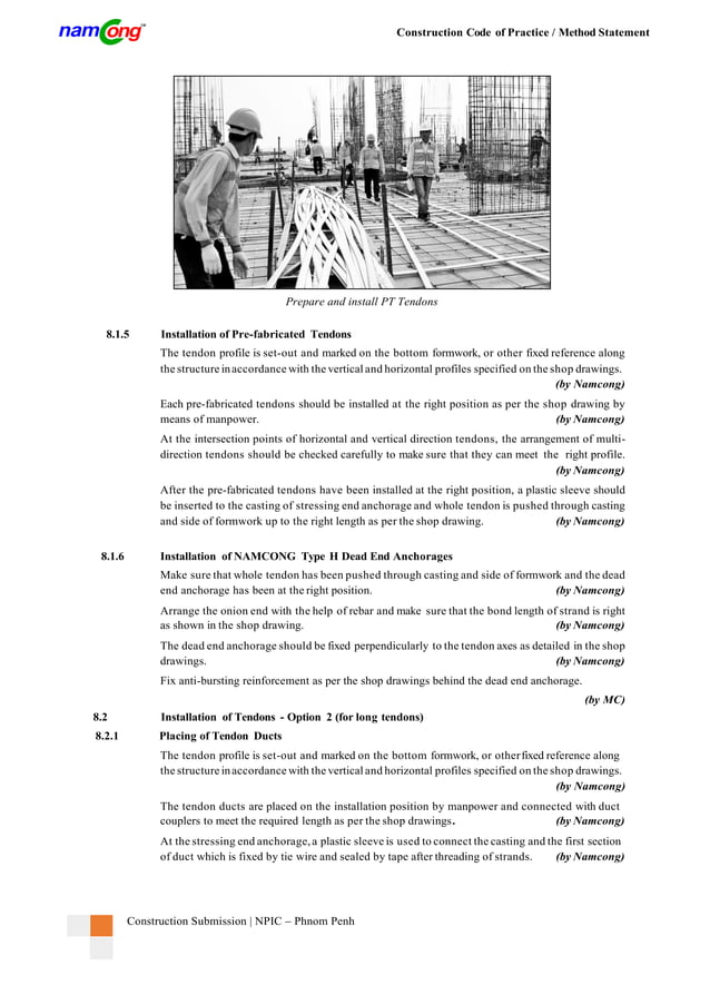 01 Construction Code of Practice - Method of Statement | PDF