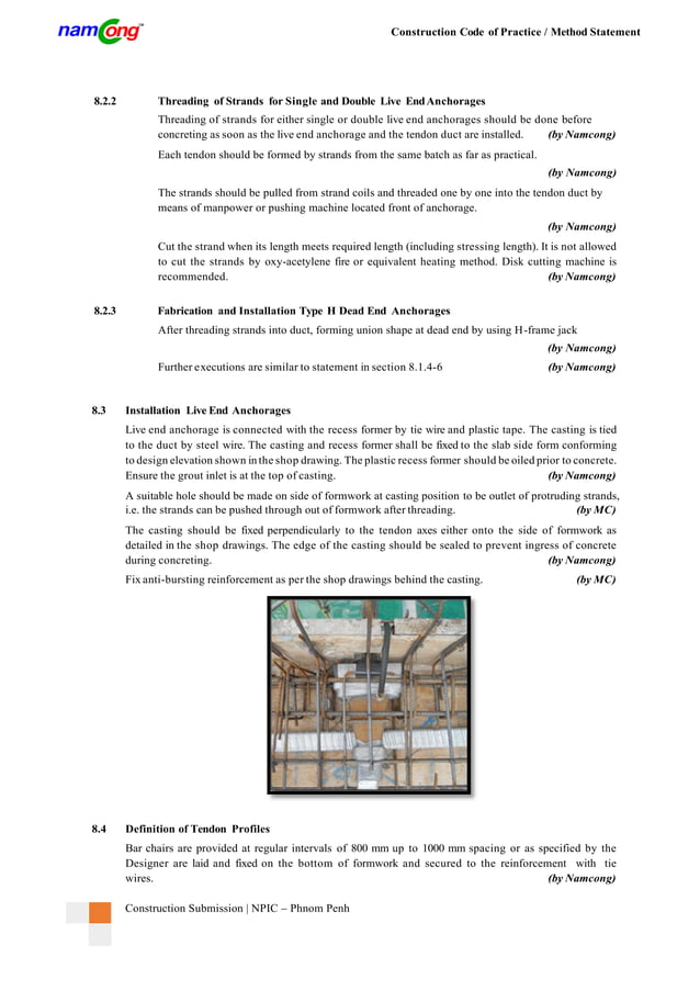 01 Construction Code of Practice - Method of Statement | PDF