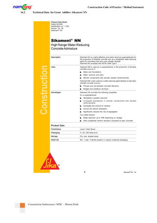 01 Construction Code of Practice - Method of Statement | PDF