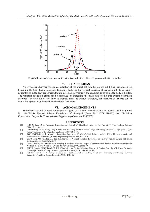 Study on Vibration Reduction Effect of the Rail Vehicle with Axle ...