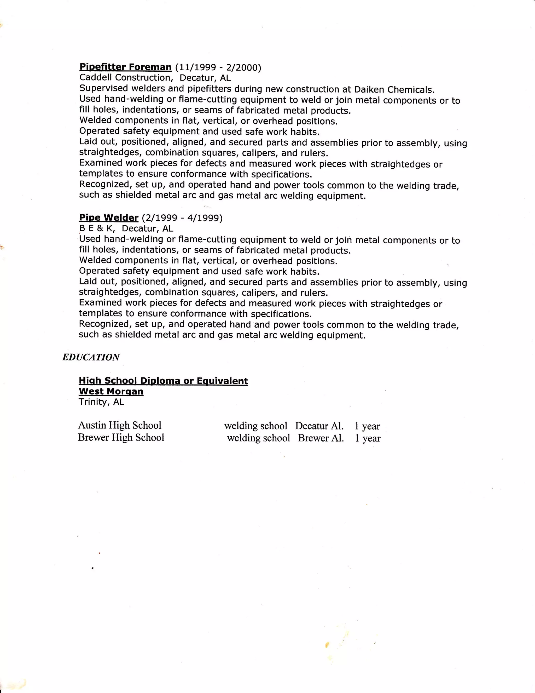 Kenneth Blaxton resume | PDF