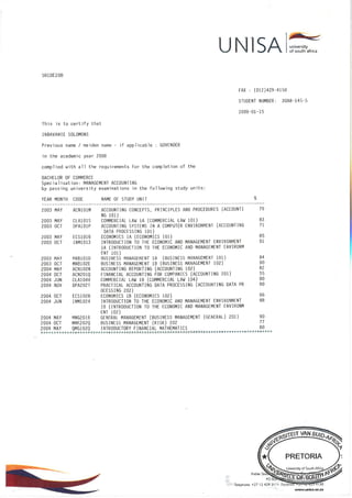 Degree Unisa | PDF