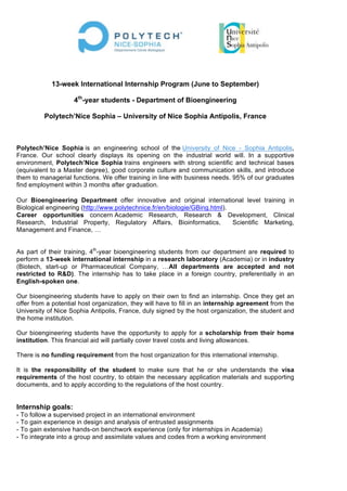 Polytech International Internship Program-15-16 | PDF