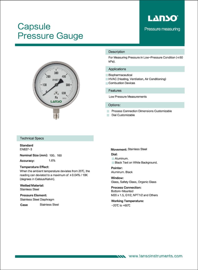 capsule pressure gauge | PDF