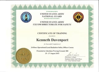 OLRSO Certificate August 2015 | PDF