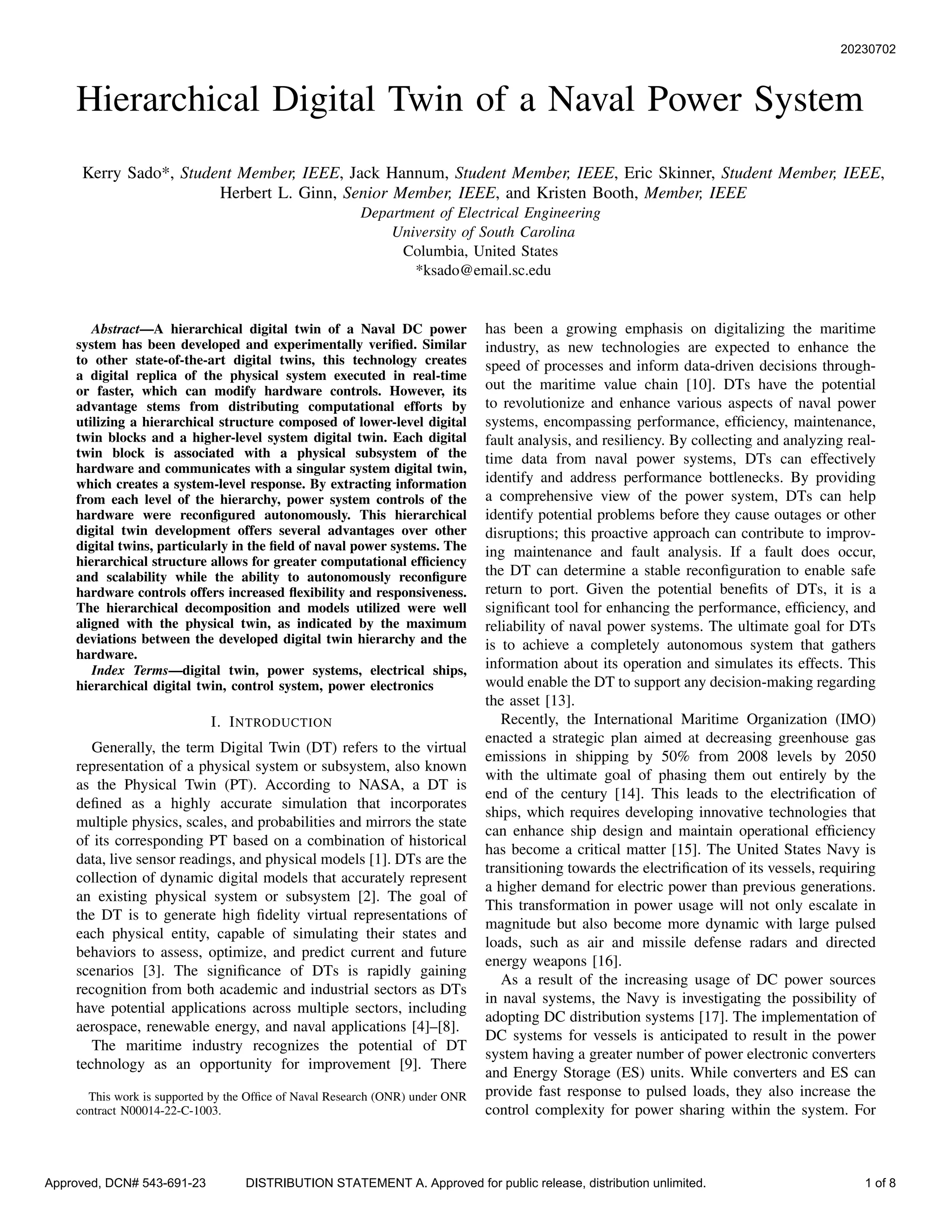 Hierarchical Digital Twin of a Naval Power System | PDF | Business | Business and Finance