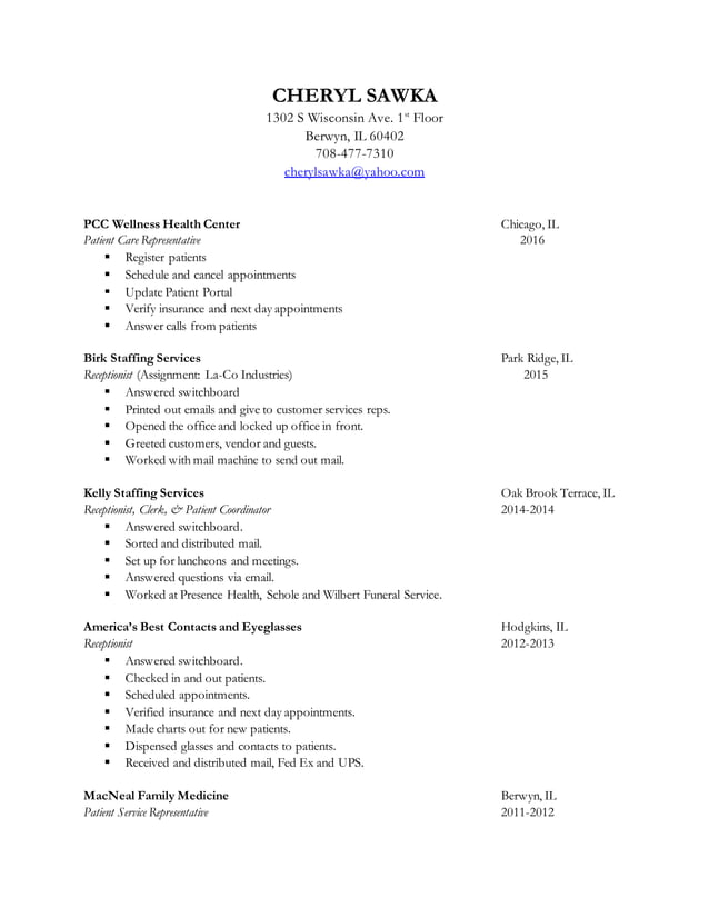 Updated Resume 2016 | DOCX