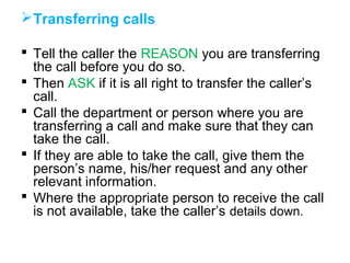 PROFESSIONAL MANNERS OF HANDLING TELEPHONES | PPT