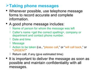 PROFESSIONAL MANNERS OF HANDLING TELEPHONES | PPT