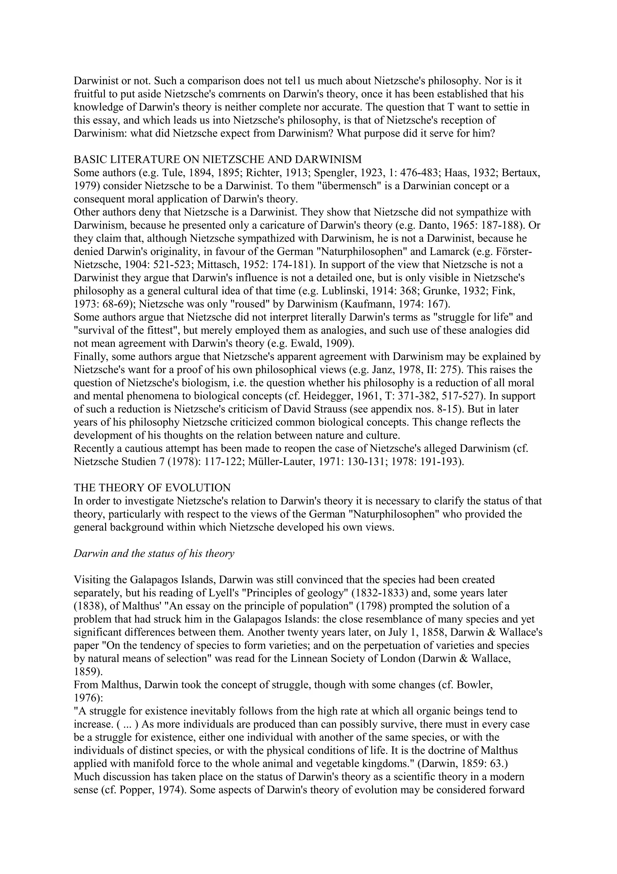 FNs reception of Darwinism | DOC