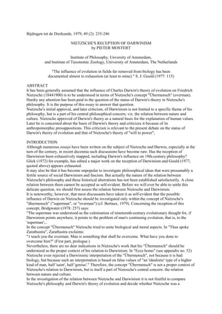FNs reception of Darwinism | PDF