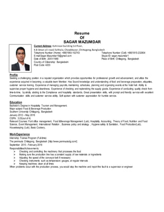 new sagar resume | PDF