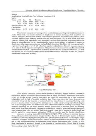 Migraine (Headaches) Disease Data Classification Using Data Mining Classifiers | PDF