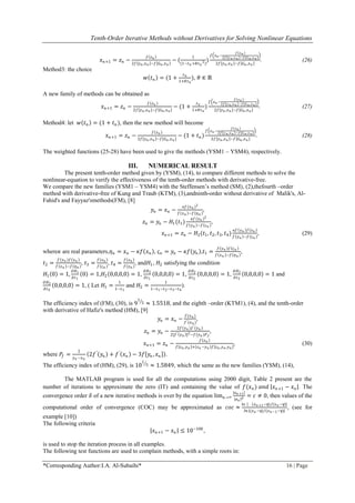 Tenth-Order Iterative Methods withoutDerivatives forSolving Nonlinear Equations | PDF
